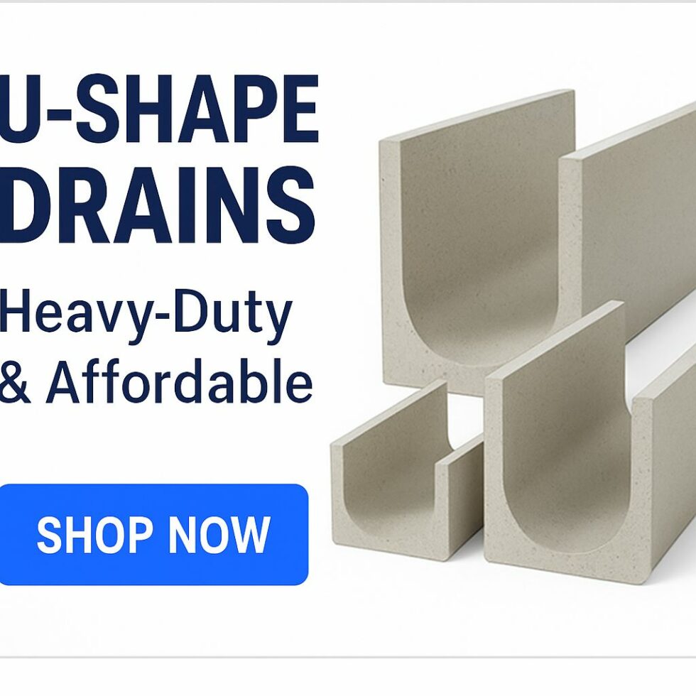 Rcc Precast U Drains Near Me | Precast U Drain suppliers Hyd